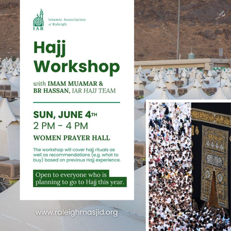 Hajj Workshop - Islamic Association of Raleigh