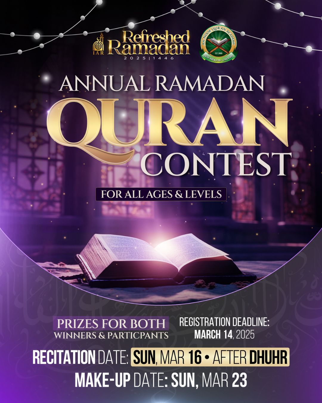 Ramadan Quran Contest 2025 - Islamic Association of Raleigh